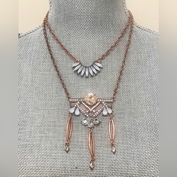 ZokyDoky | Jewelry | Copper Deco Layered Chain Design Necklaceboutique ...